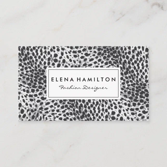 Fashionista | Leopard Print Business Card | Zazzle
