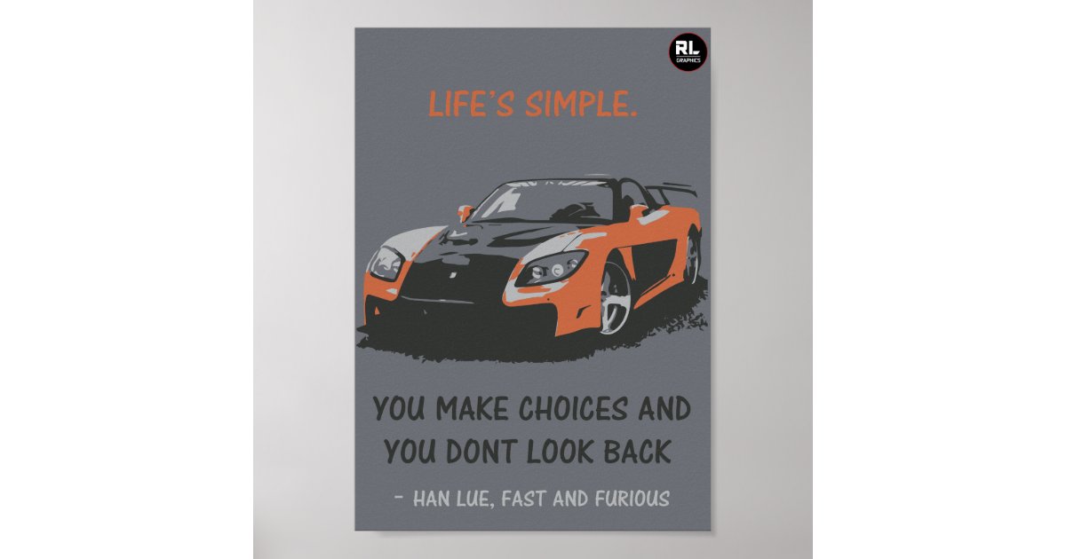 Fast and Furious Quote Poster | Zazzle