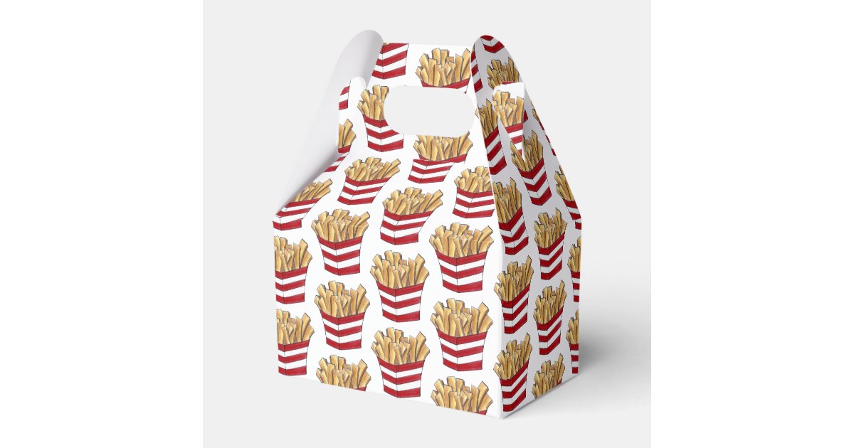 Fast Food French Fries Fried Potatoes Chips Fry Favor Boxes | Zazzle