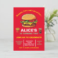 Fast Food Hamburguer Fries Soda Birthday Invitation | Zazzle