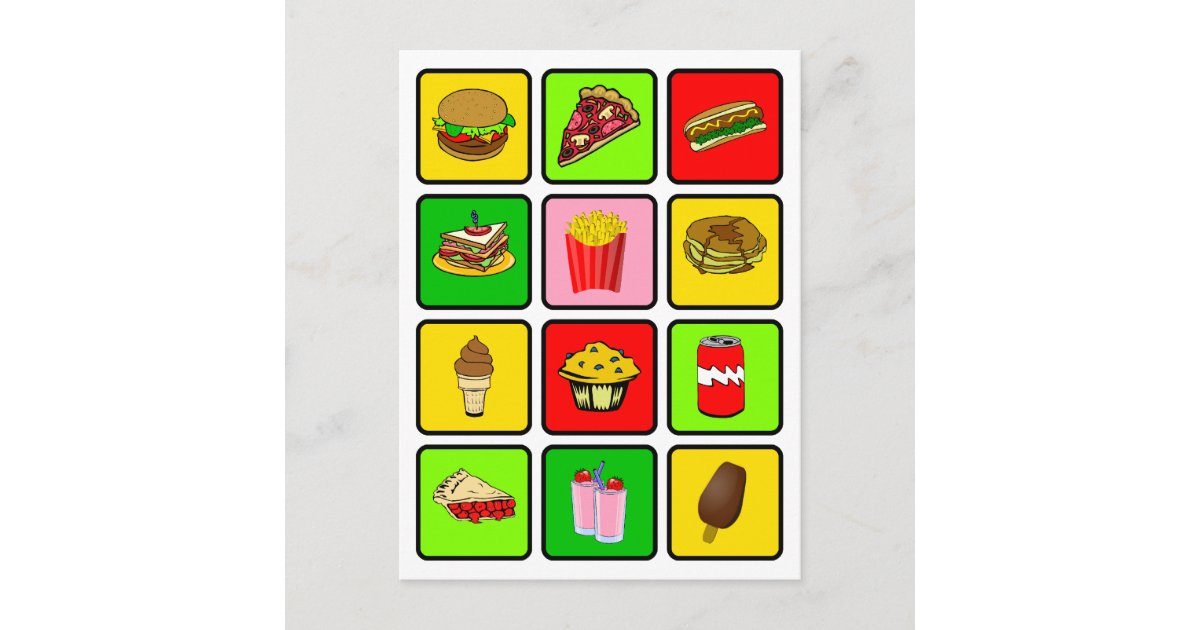 Fast Food Junkie postcard | Zazzle