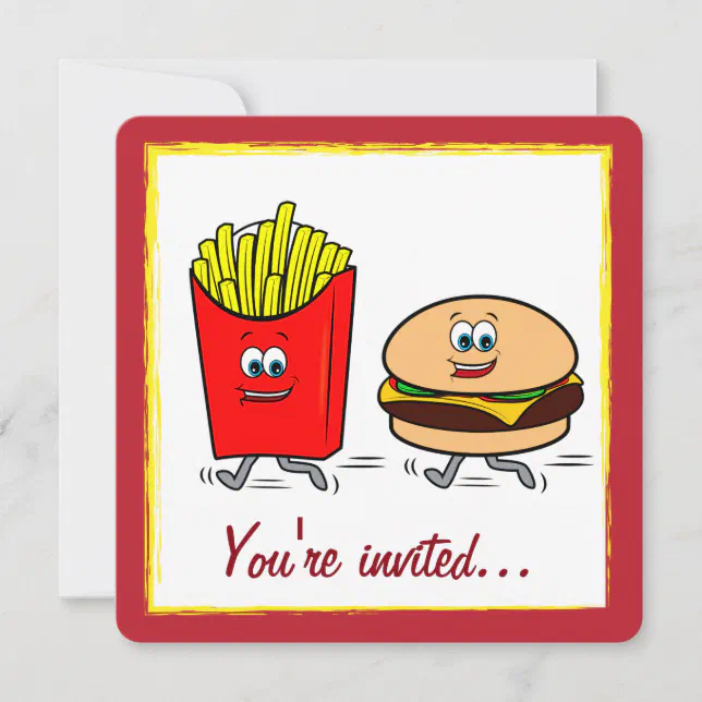 Fast Food Party Invitation | Zazzle