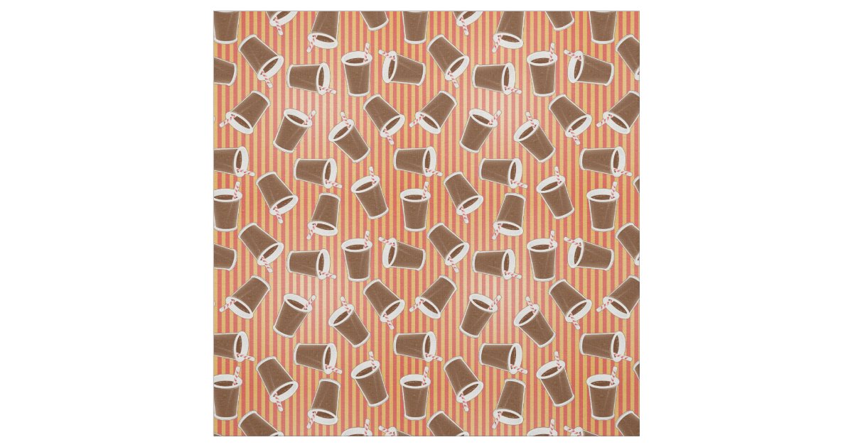 Fast food pattern fabric | Zazzle