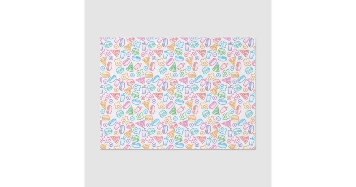 Fast food pattern tissue paper | Zazzle