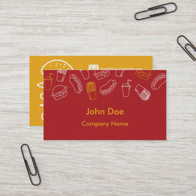 Fast Food Restaurant Business Cards | Zazzle