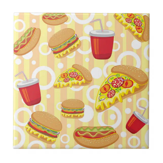 Fast Food Tile | Zazzle