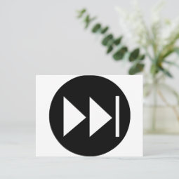 Fast Forward Button Symbol Postcard | Zazzle