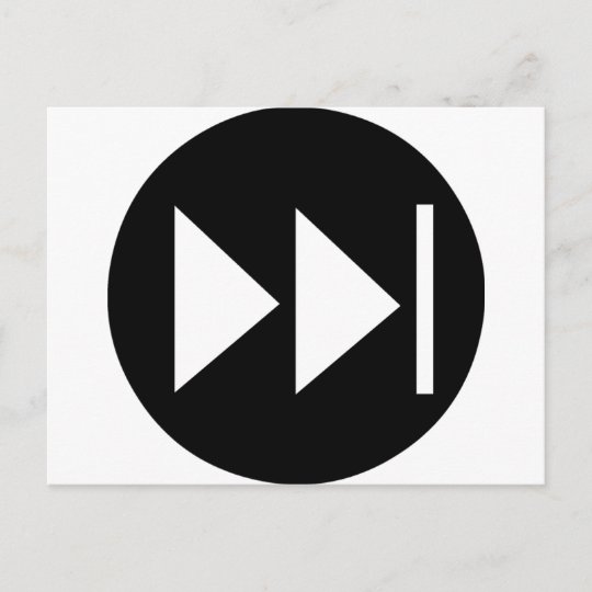 Fast Forward Button Symbol Postcard | Zazzle.com