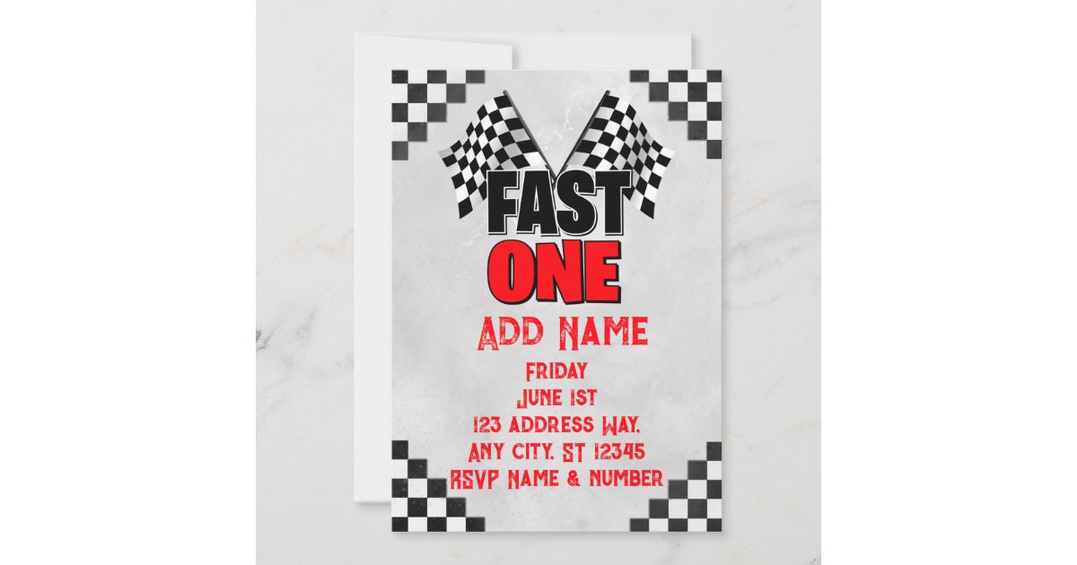 Fast One Birthday Invitation | Zazzle