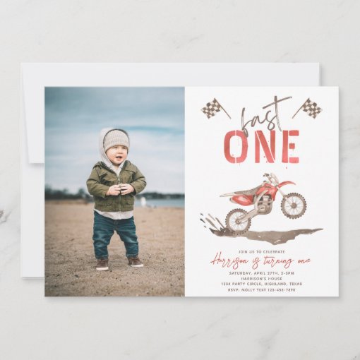 Fast ONE Birthday Invitation | 1st Birthday | Zazzle