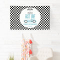 Fast One Blue Race Car 1st Birthday Party Banner | Zazzle