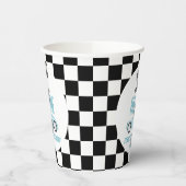 Fast One Blue Race Car 1st Birthday Party Paper Cups | Zazzle