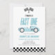 Fast One Blue Racecar Race Car 1st Birthday Party Invitation | Zazzle