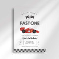 Fast One First Birthday Invitation | Zazzle