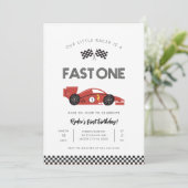 Fast One First Birthday Invitation | Zazzle