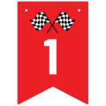 Fast One Race Car 1st Birthday bunting banner | Zazzle