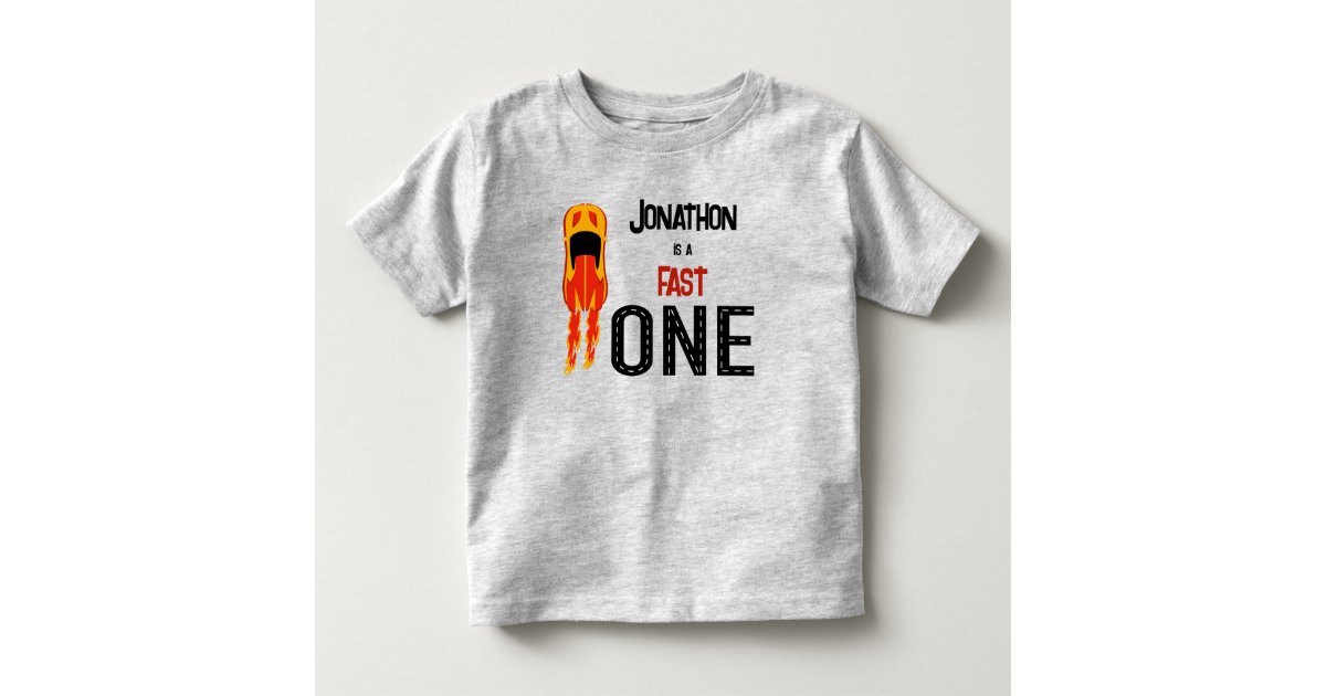 Fast ONE racecar first birthday party Toddler T-shirt | Zazzle