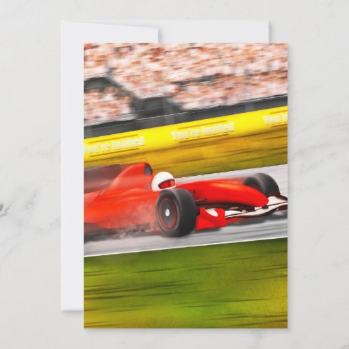 Fast One Racing 1st Birthday Invitation | Zazzle