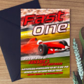 Fast One Racing 1st Birthday Invitation | Zazzle