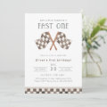 Fast ONE Racing Flags 1st Birthay Party Invitation | Zazzle