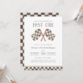 Fast ONE Racing Flags 1st Birthay Party Invitation | Zazzle