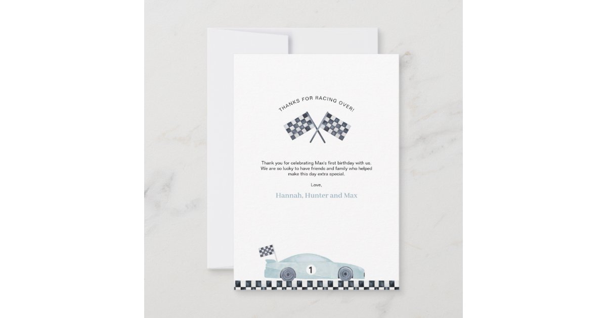 Fast One Thank You Card | Zazzle