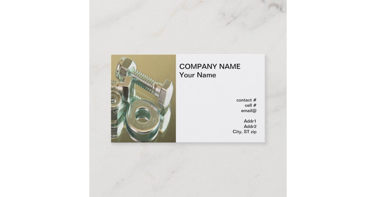 fasteners business card | Zazzle