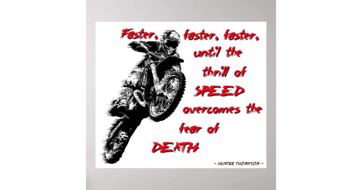 Faster Dirt Bike Motocross Poster | Zazzle