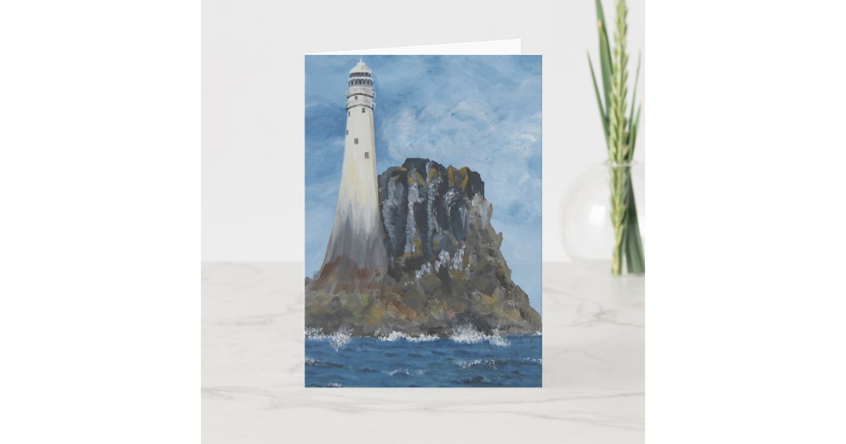 Fastnet Lighthouse, Ireland Blank Greeting Card | Zazzle