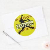 Fastpitch Classic Round Sticker | Zazzle