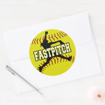Fastpitch Classic Round Sticker | Zazzle