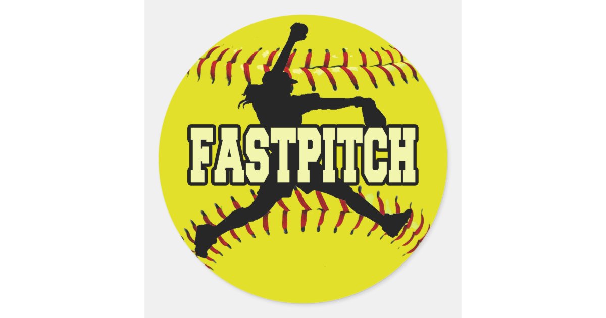 Fastpitch Classic Round Sticker | Zazzle
