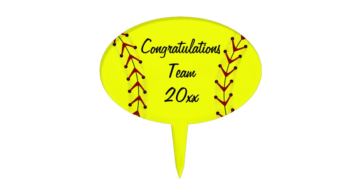 Fastpitch Softball Cake Topper | Zazzle