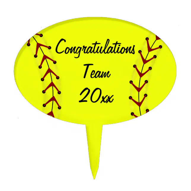 Fastpitch Softball Cake Topper | Zazzle