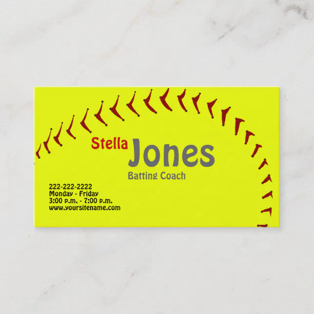 Fastpitch Softball Coach's Profile Cards | Zazzle
