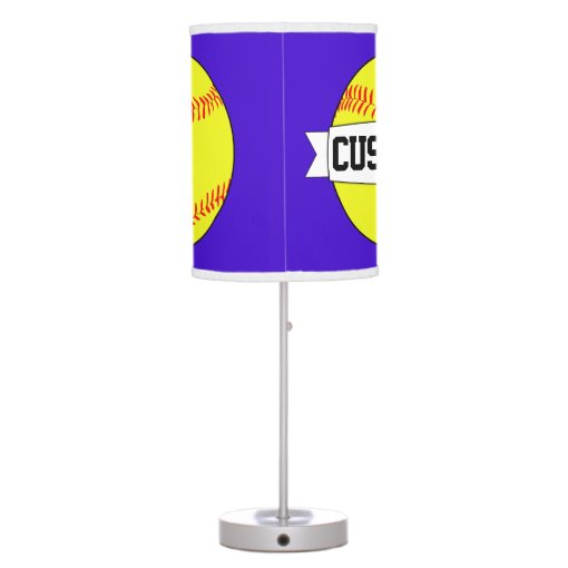 Fastpitch Softball Custom Text and Color Sports Table Lamp | Zazzle
