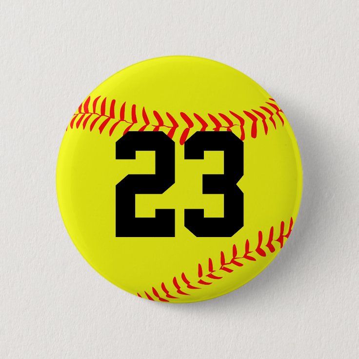 Fastpitch Softball Customizable Button Pin | Zazzle