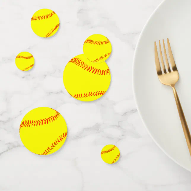 Fastpitch Softball Party Table Confetti | Zazzle