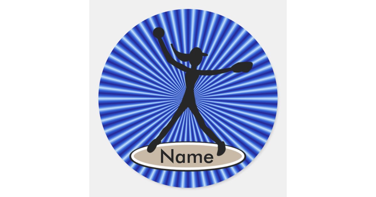 Fastpitch Softball Pitcher Sticker | Zazzle