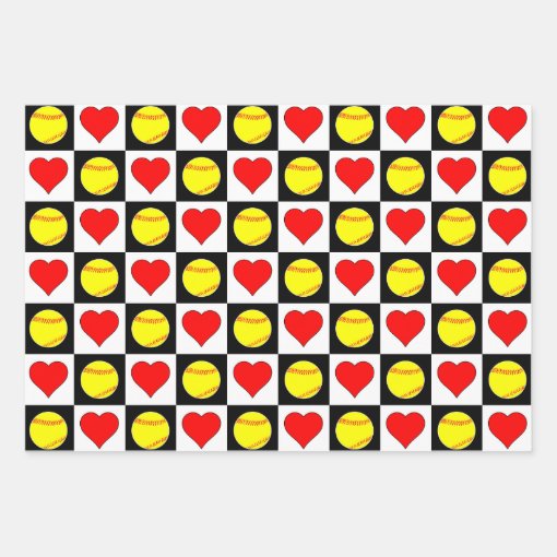 Fastpitch Softball Player / Team Party Gift Wrapping Paper Sheets | Zazzle