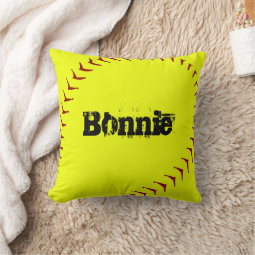 Fastpitch Softball Throw Pillow | Zazzle
