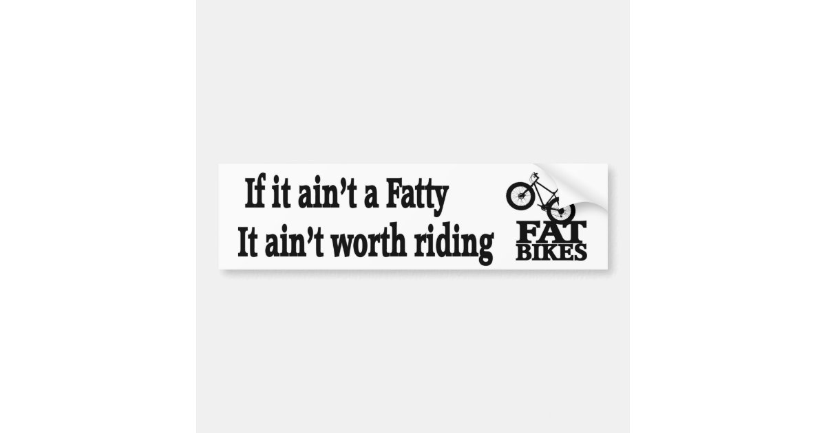 Fat Bike Bumper Sticker | Zazzle