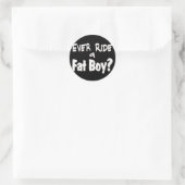Fat Boy Rider Classic Round Sticker | Zazzle