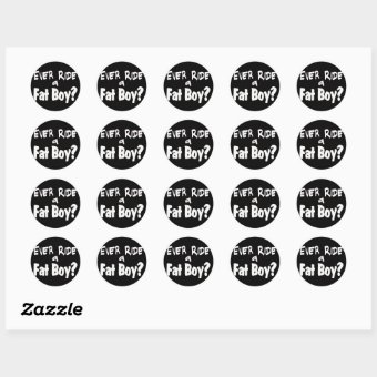 Fat Boy Rider Classic Round Sticker | Zazzle