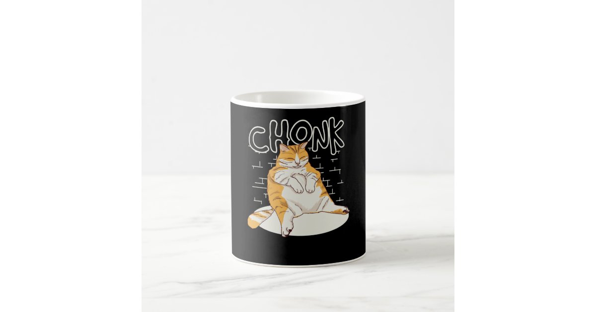 Fat Cat Chonk Scale Chonky Meme Chonker Cat Coffee Mug | Zazzle