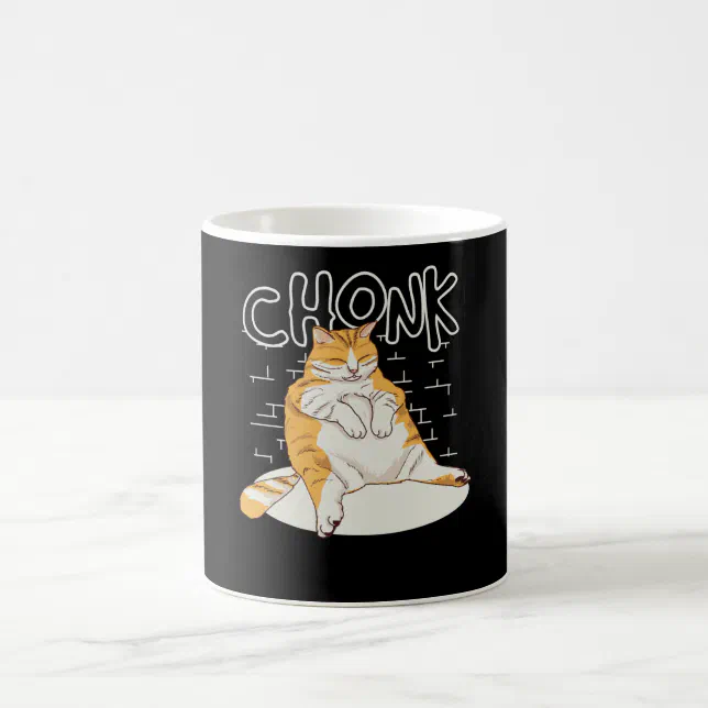 Fat Cat Chonk Scale Chonky Meme Chonker Cat Coffee Mug | Zazzle