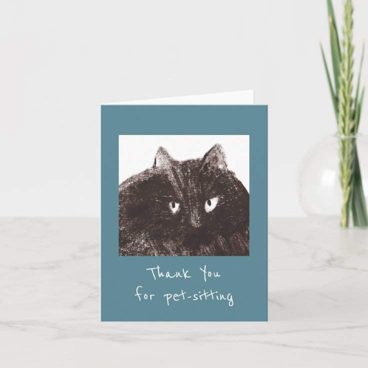 Fat Cat Pet-Sitter Thank You | Zazzle
