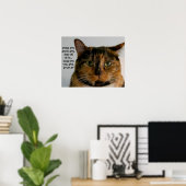 Fat Cat with Attitude, grumpy kitty song Poster | Zazzle