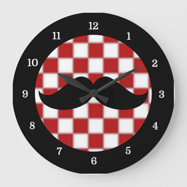 Fat Chef Mustache Clock | Zazzle