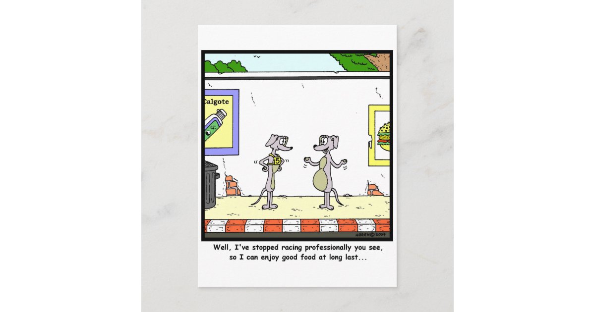 Fat Greyhound Postcard | Zazzle